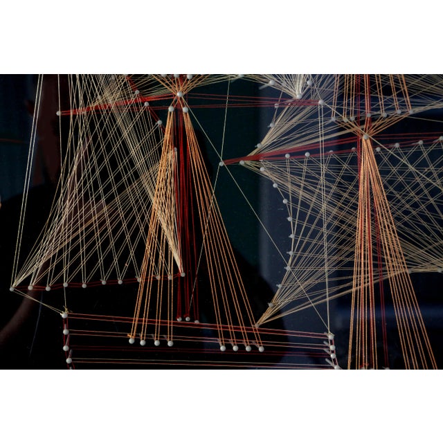 1970's Large Clipper Ship String Art Piece | Chairish