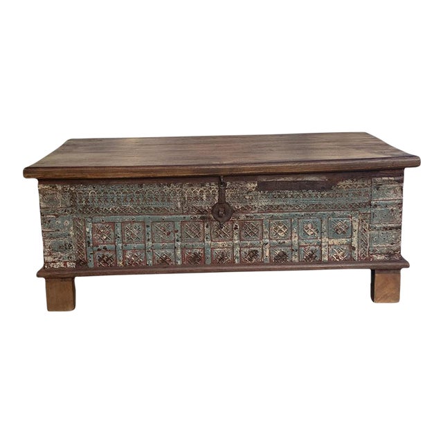 Vintage Indian Pitara Box Trunk | Chairish