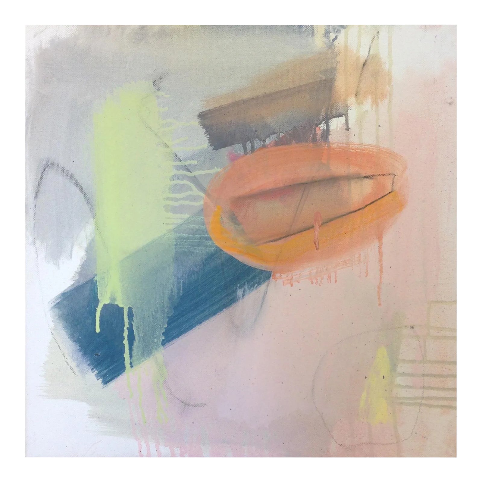 Contemporary Abstract Oil on Canvas Painting "Fog" by Gina Werfel ...