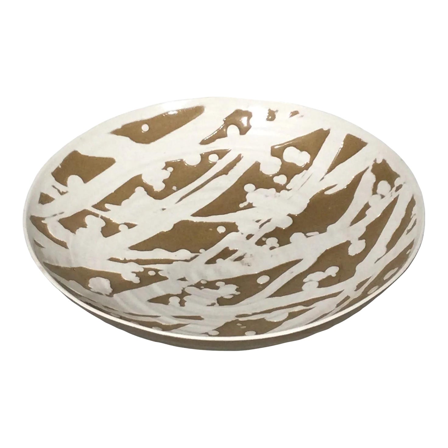 1980s Roy Hamilton for Steve Chase Studio Pottery White on Brown Hot ...