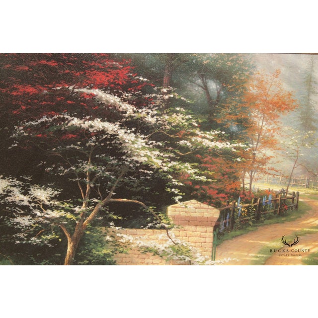 Thomas Kinkade 'Spring Gate' Lithograph Canvas Print, Custom Framed ...