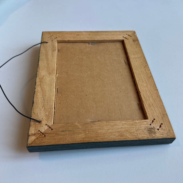 1980s Warren Kimble Folk Art Print Wood Framed Bunny and Carrot | Chairish