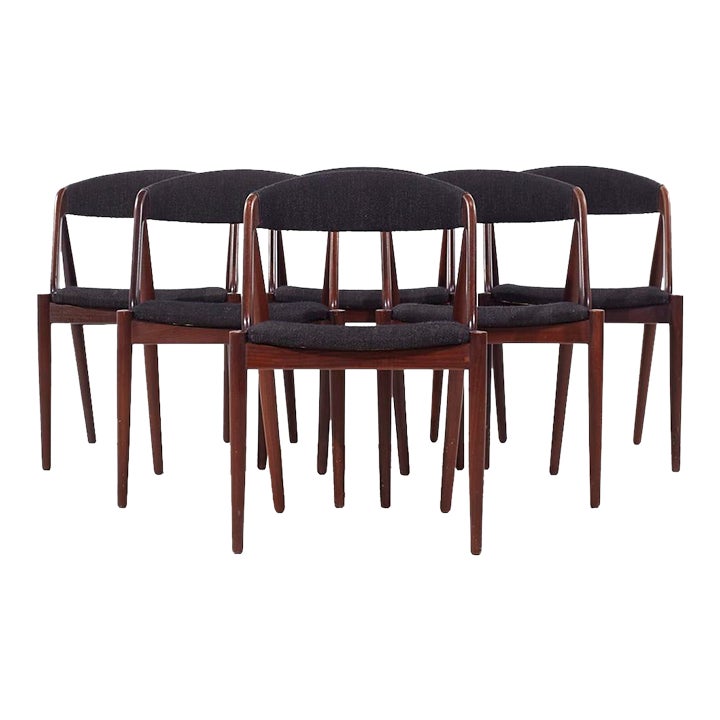 Kai Kristiansen Model 31 Mid Century Danish Teak Dining Chairs - Set of ...