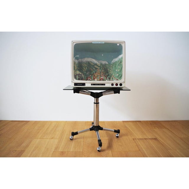 Grundig Television with Luminous Artisan Nativity Scene, 1950s | Chairish