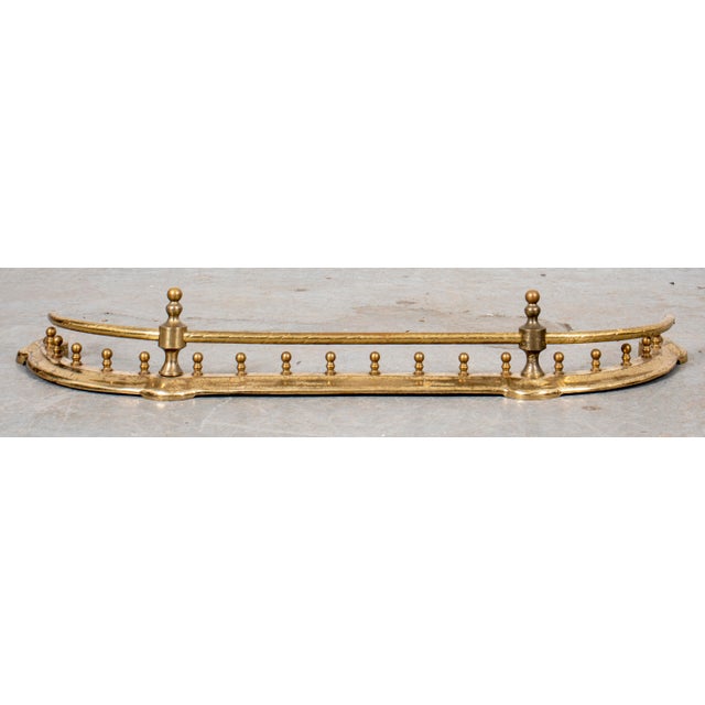 Brass Fender With Twisted Rail Motif | Chairish