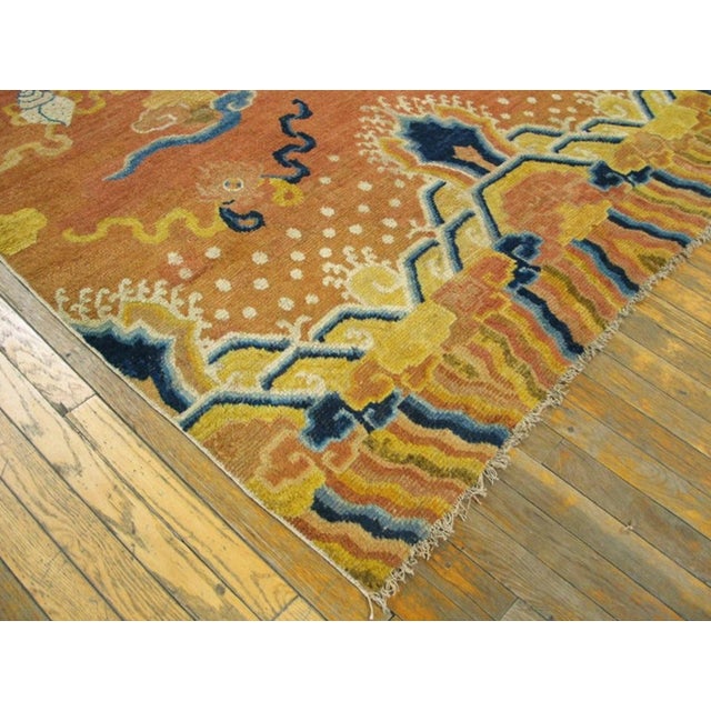 Mid 18th Century Antique Ningxia Pillar Rug | Chairish