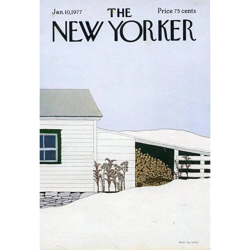 1977, New Yorker Magazine Cover, January 10 (Gretchen Dow Simpson ...