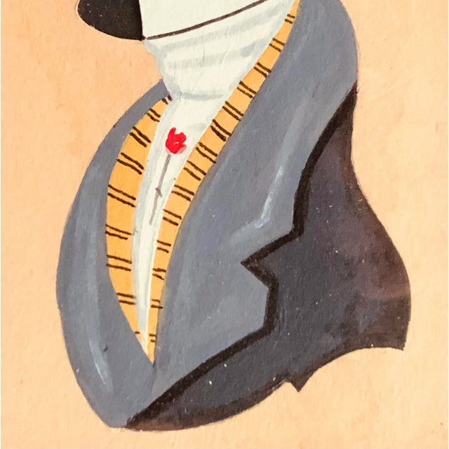 Silhouette of a Dandy Gentleman | Chairish