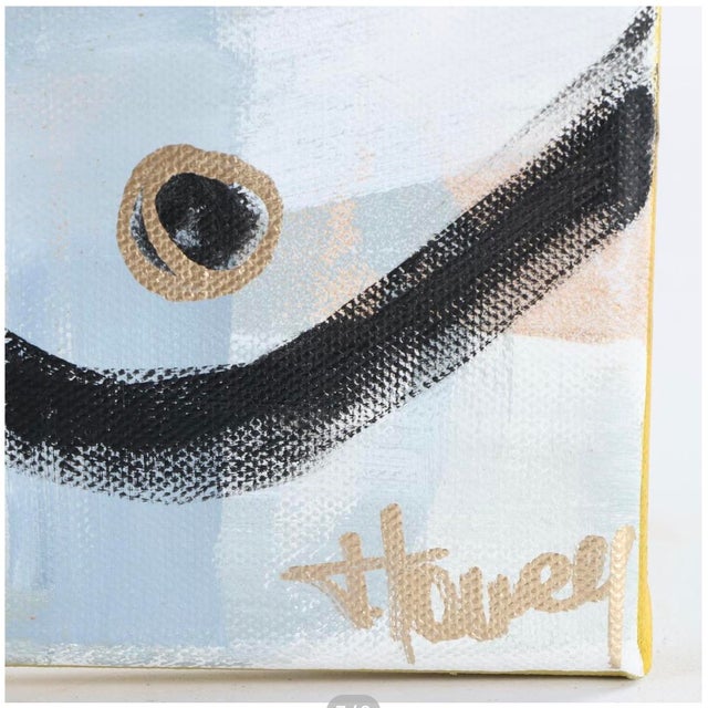 Mid 20th Century Jordan Howell Abstract Portrait Painting | Chairish