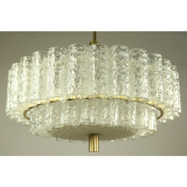 Vintage Pyramid Shaped Tubular Glass Ceiling Lamp from Doria Leuchten ...