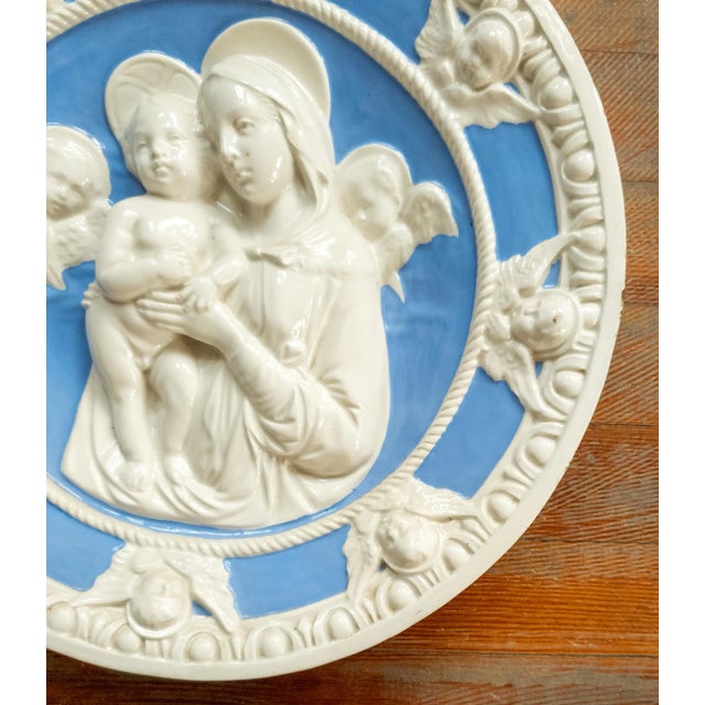 Mid-Century Italian Renaissance Revival Della Robbia Style Faience ...