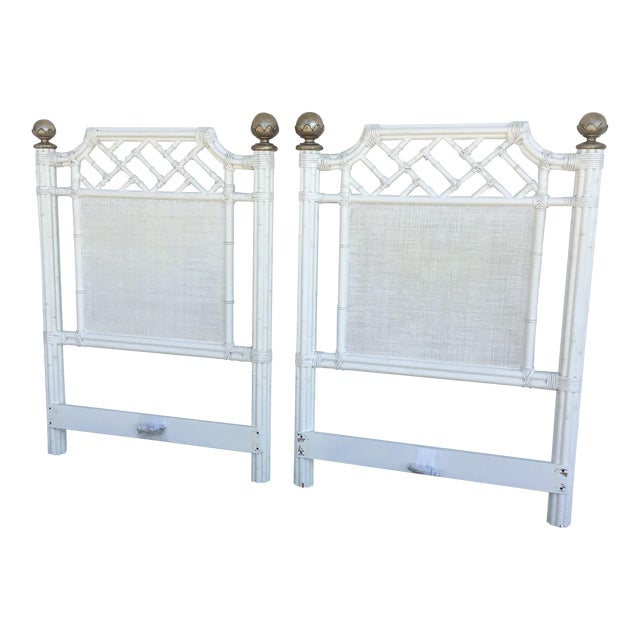Chinoiserie Twin Headboards - Set of 2 | Chairish