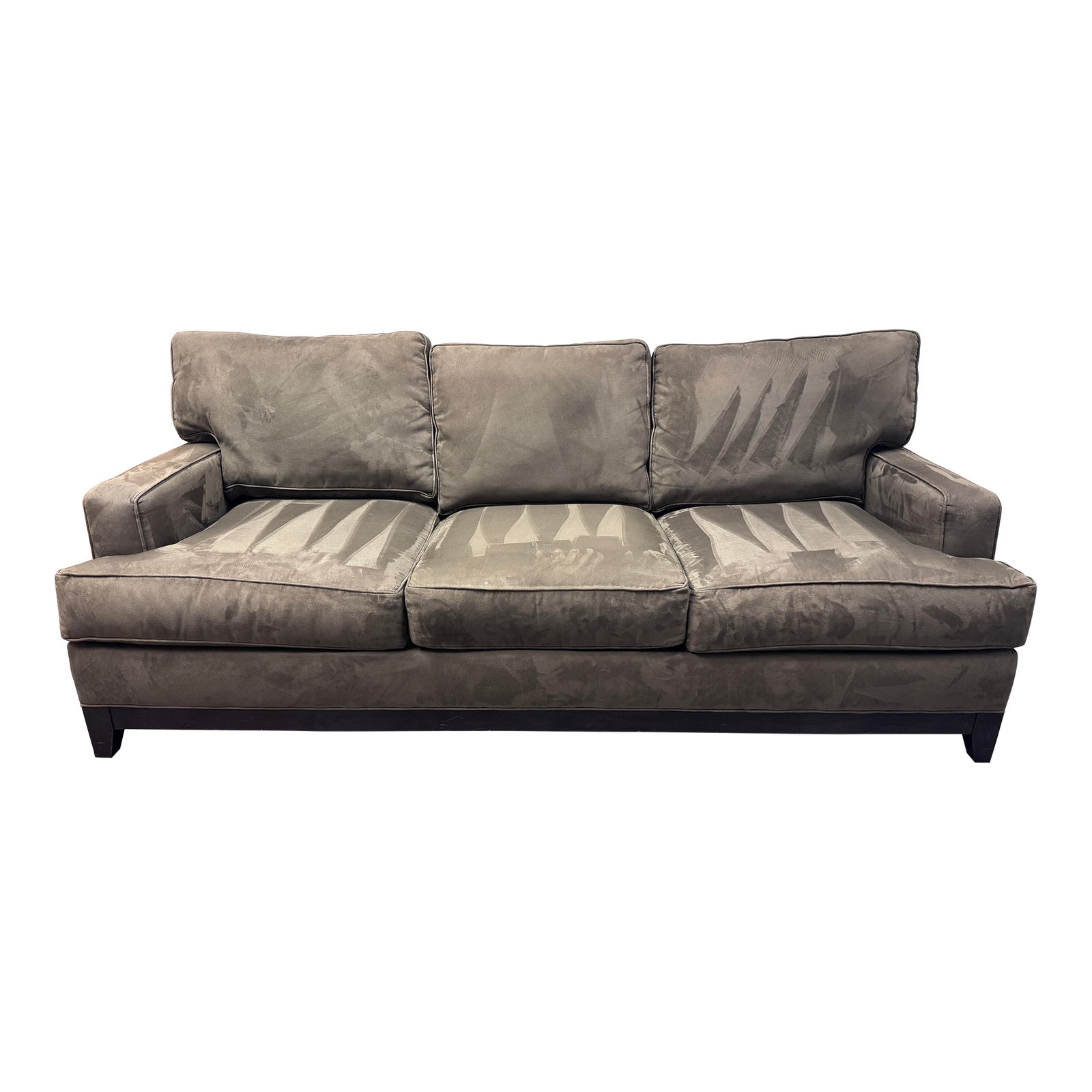 Ethan Allen Microsuede Sofa | Chairish