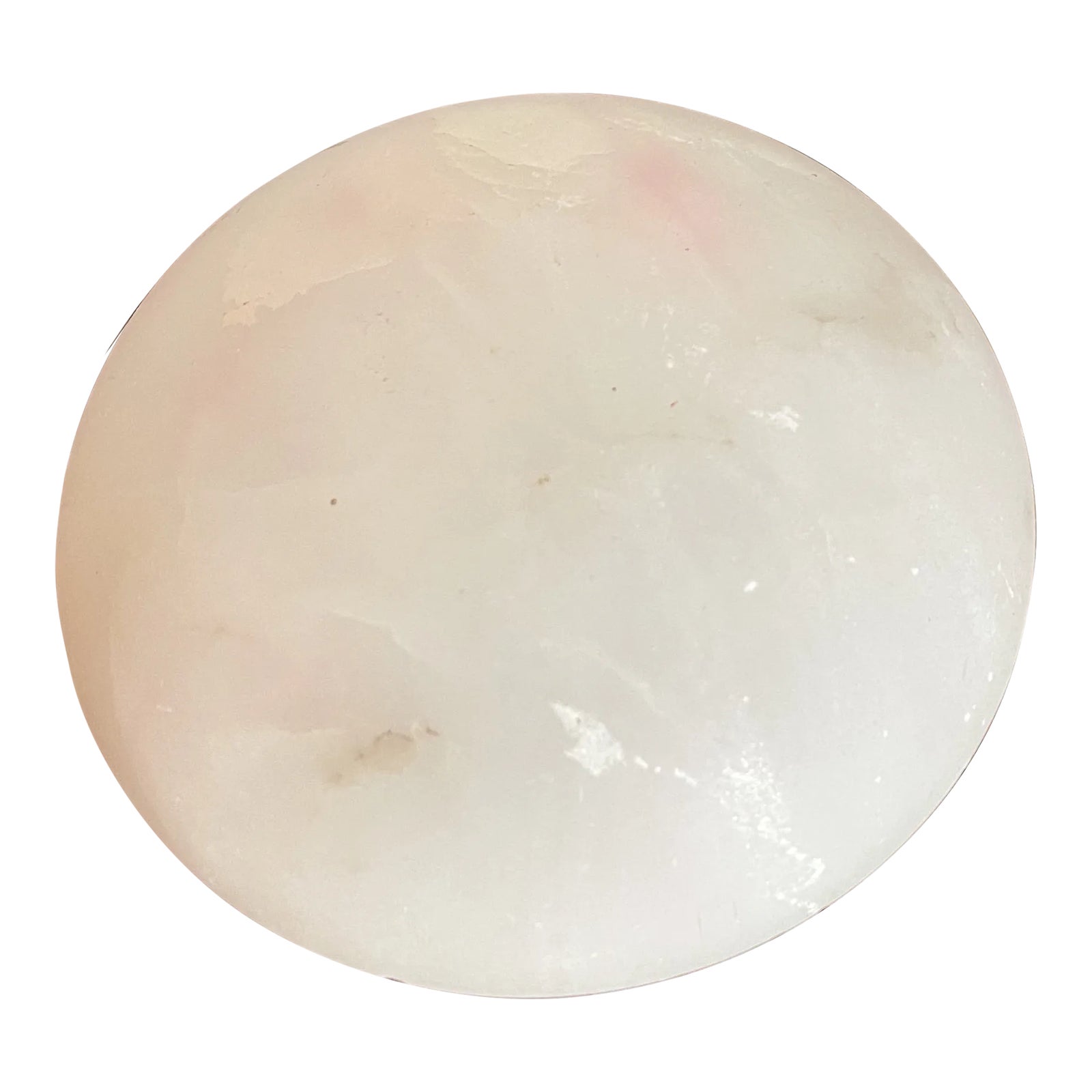 Early 20th Century Round Italian Alabaster Covered Dish or Box | Chairish