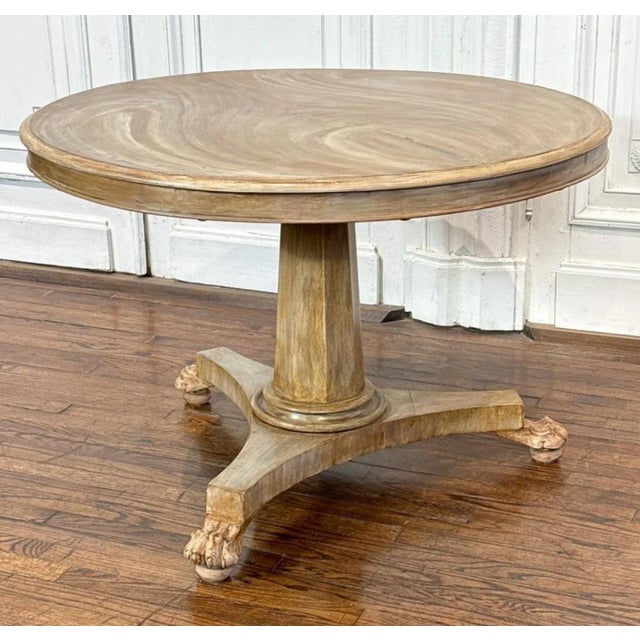 Antique Neoclassical Palladian Style Whitewashed Bleached Stripped ...