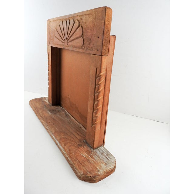 Vintage Hand Carved Wood Standing Frame | Chairish