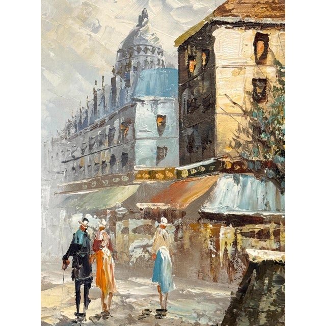 "Vibrant Paris Street Scene" Original Oil on Canvas Painting by Listed ...