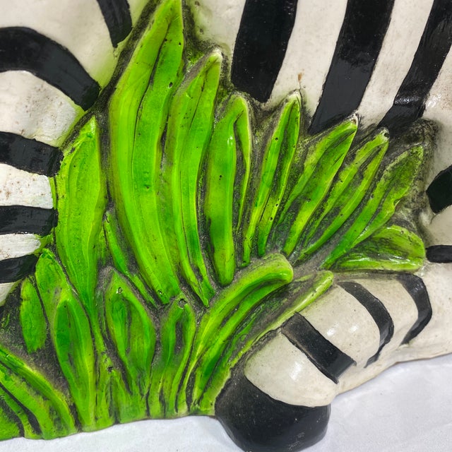 Vintage Hollywood Regency Resin Zebra Sculpture | Chairish