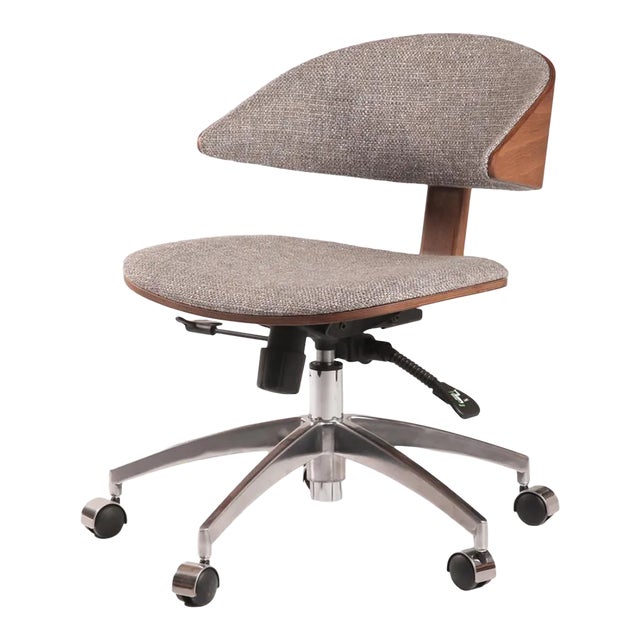 Fila Office Chair, Light Walnut Colour | Chairish