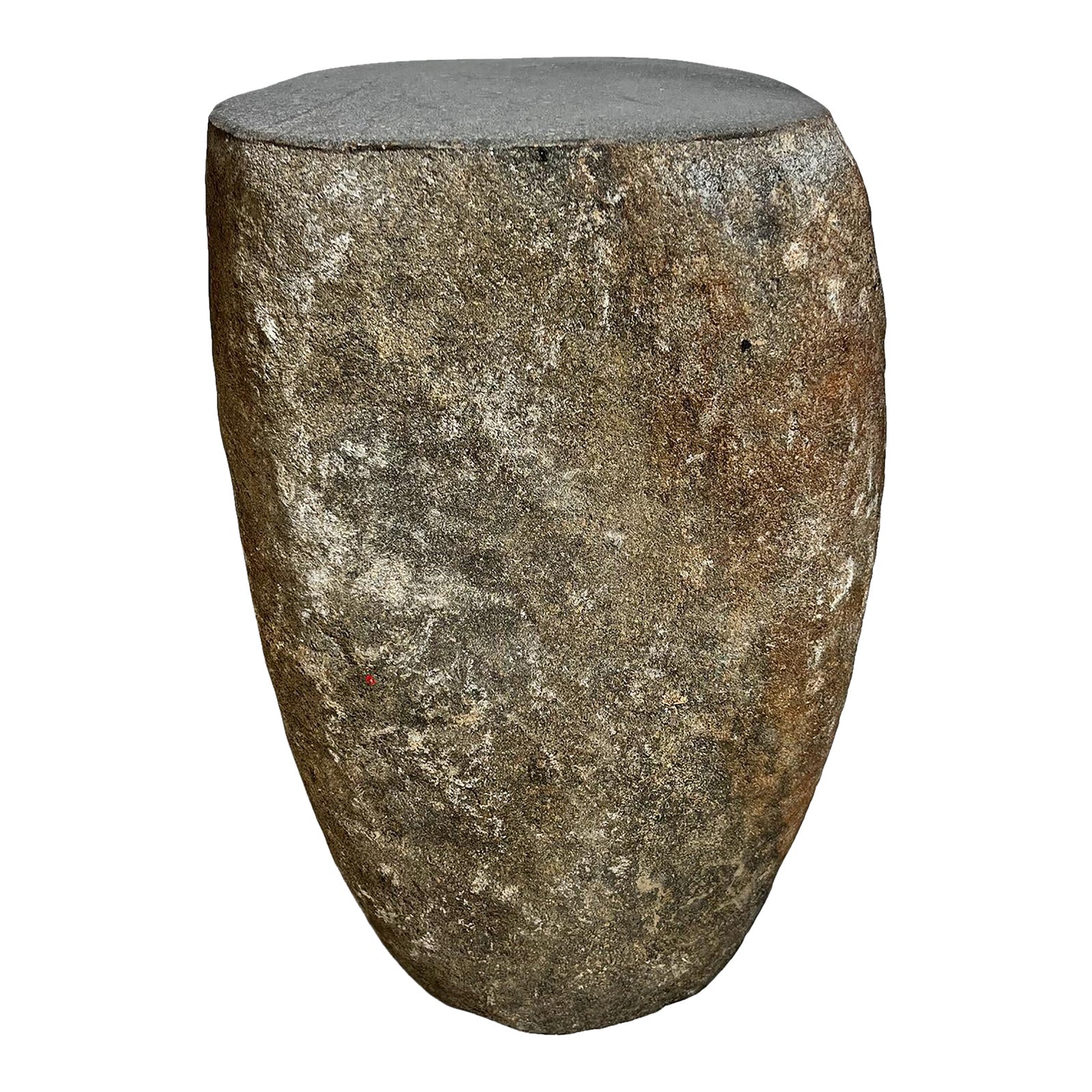 Rustic Stone Boulder Side Table / Stool | Chairish