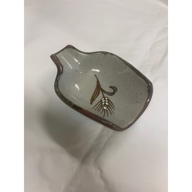 Vintage Ceramic Pottery Spoon Rest | Chairish