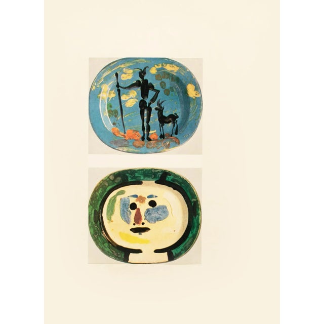 1957 After Pablo Picasso "Decorative Plates", Period Full-Color Print ...