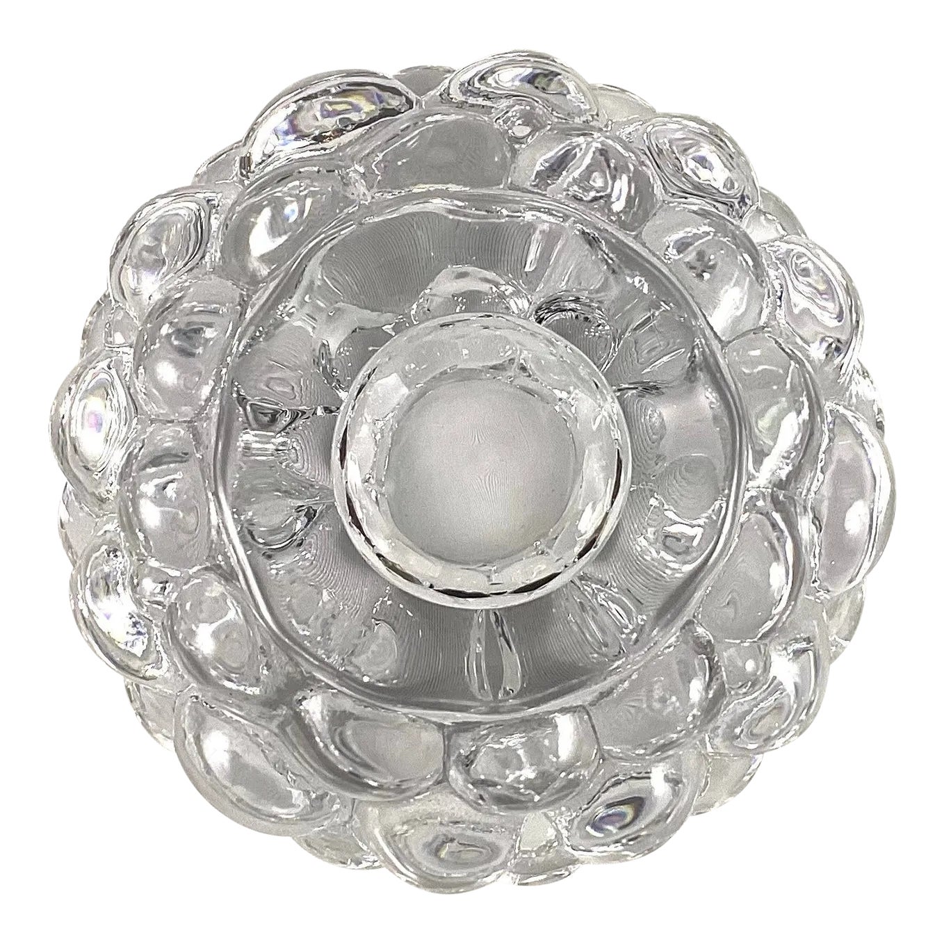 1990s Orrefors Signed Bubble Votive Candle Holder | Chairish