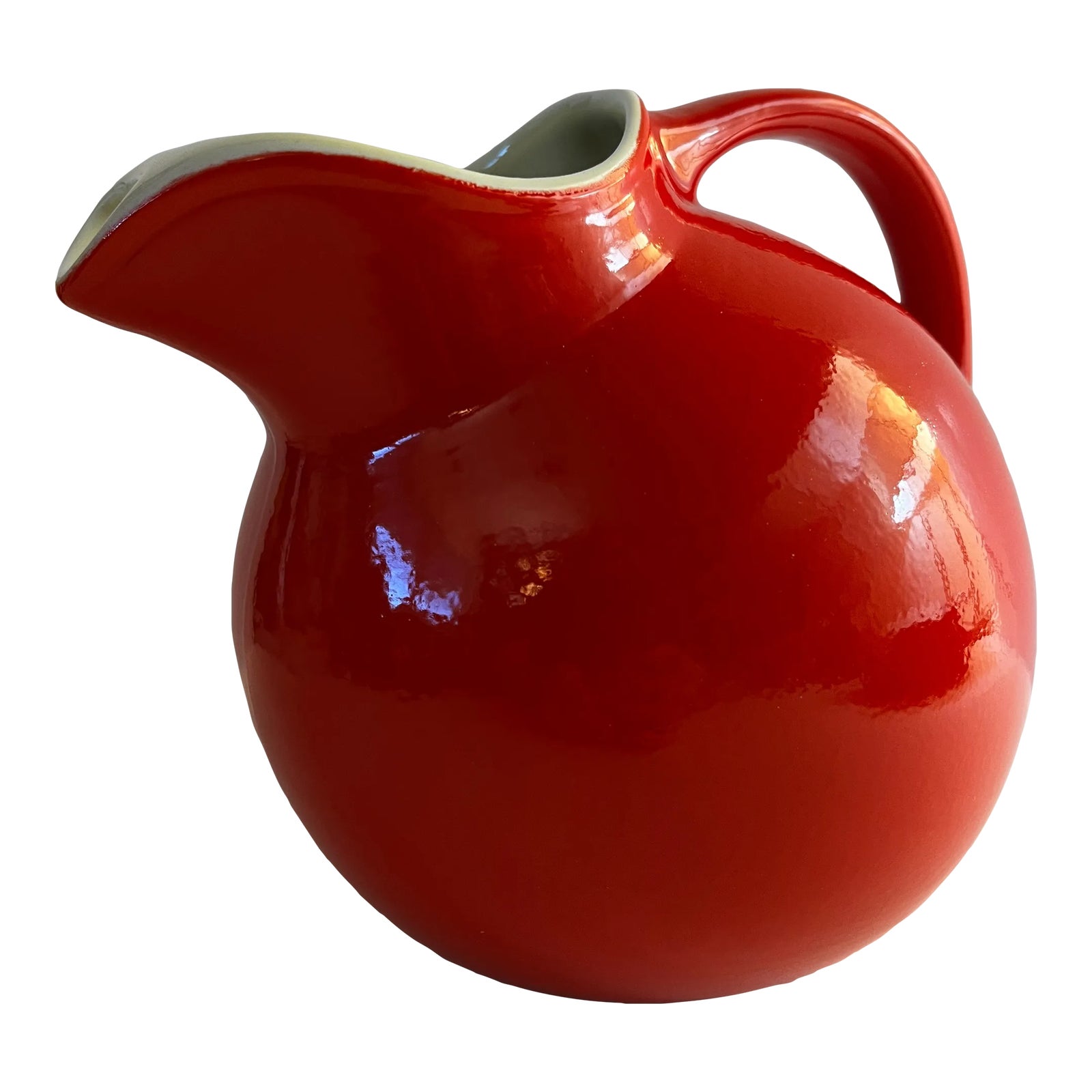 1950s Mid-Century Modern Bright Red Hall Pitcher | Chairish