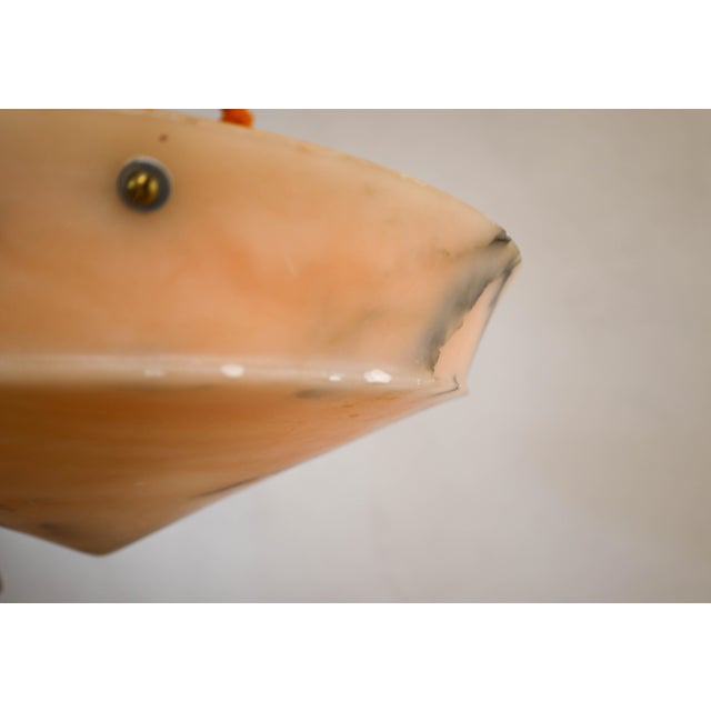 Antique French Pink Alabaster Pendant | Chairish