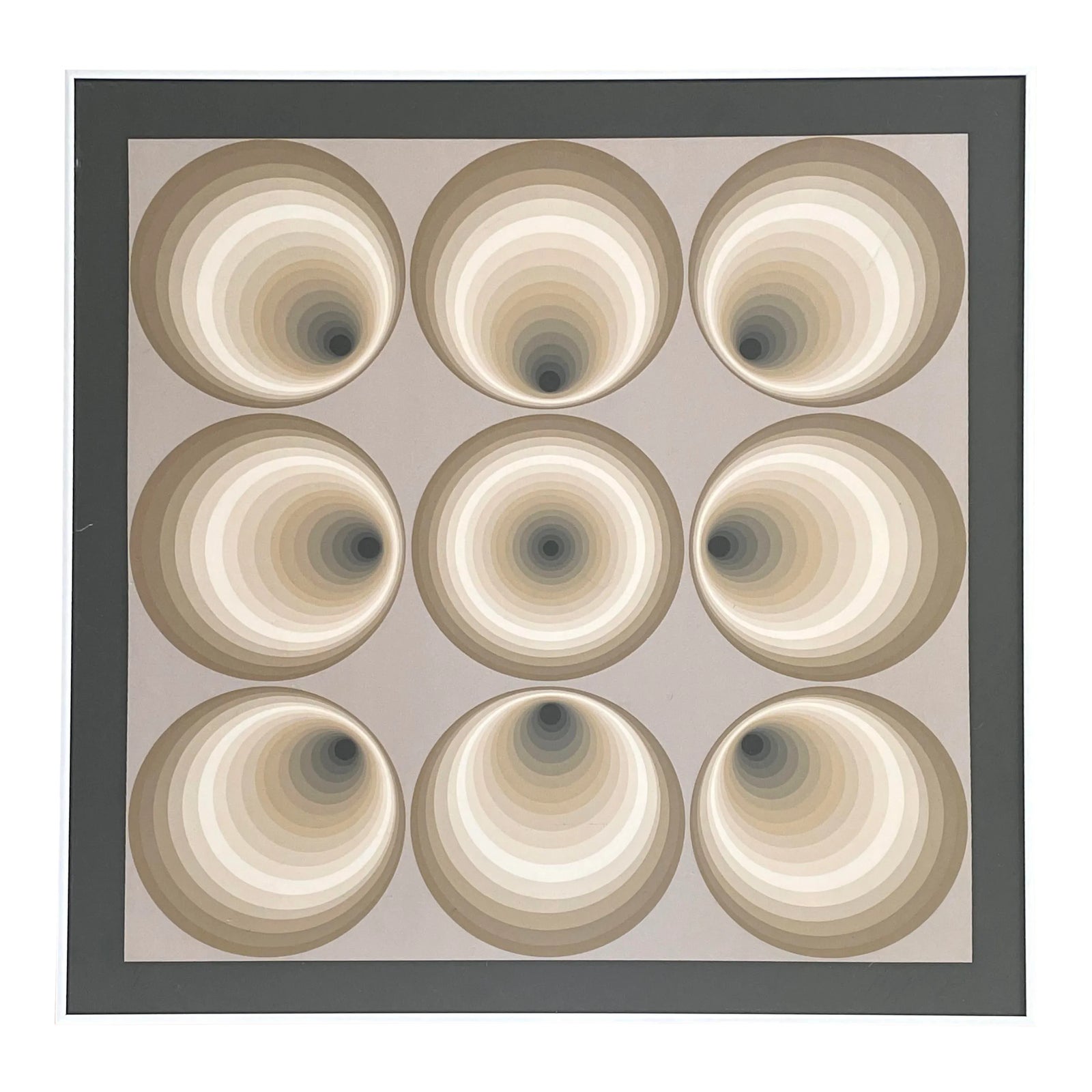 1970s Untitled Op Art Serigraph #47/75 by Lev Moross, Framed | Chairish