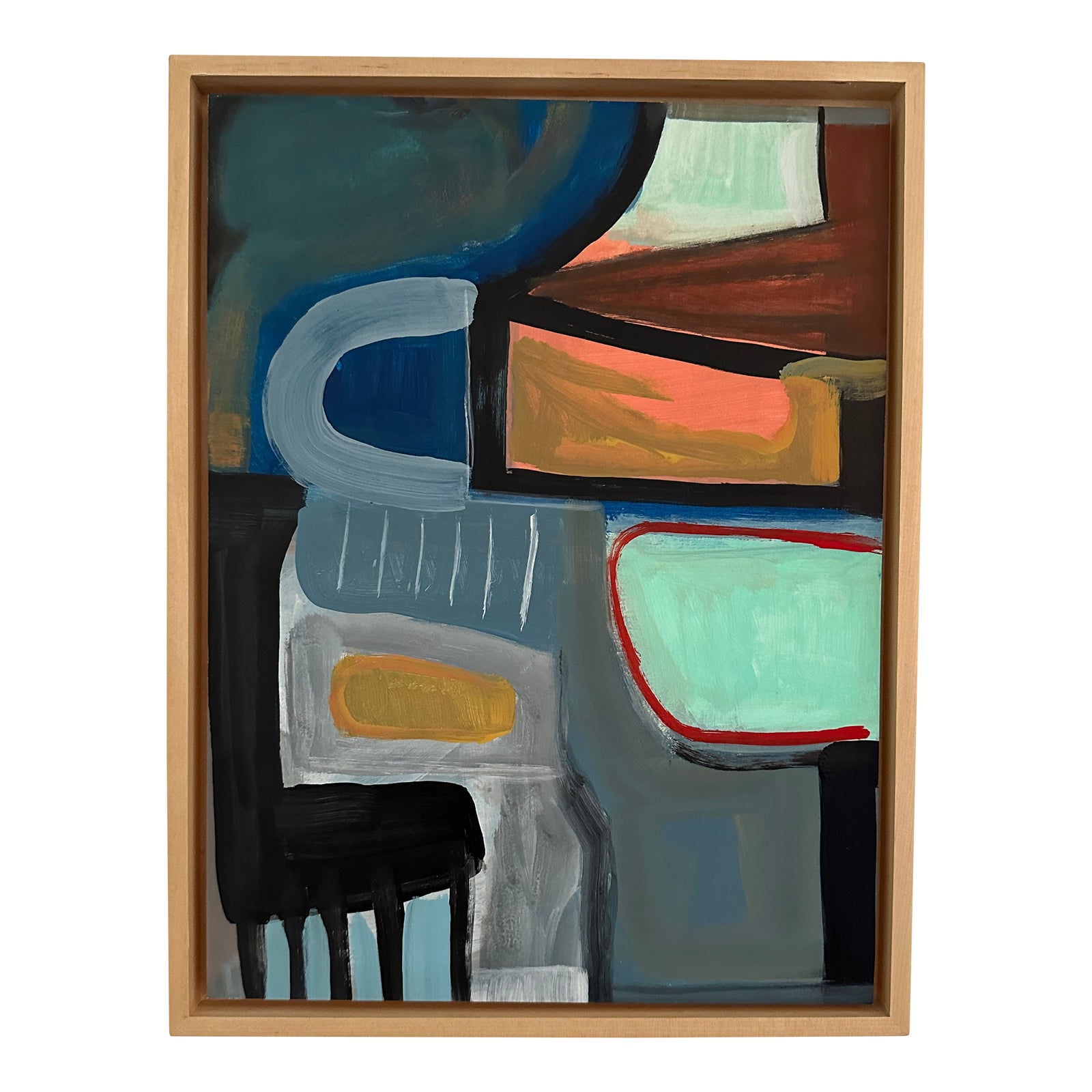 Framed Original Contemporary Abstract Painting by Michael Sanchez ...