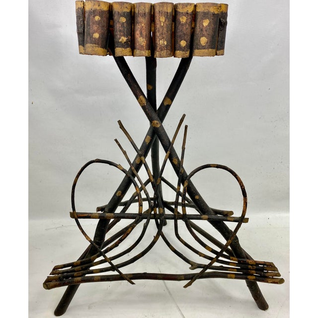Antique Rustic Androndac Twig Plant Stand | Chairish