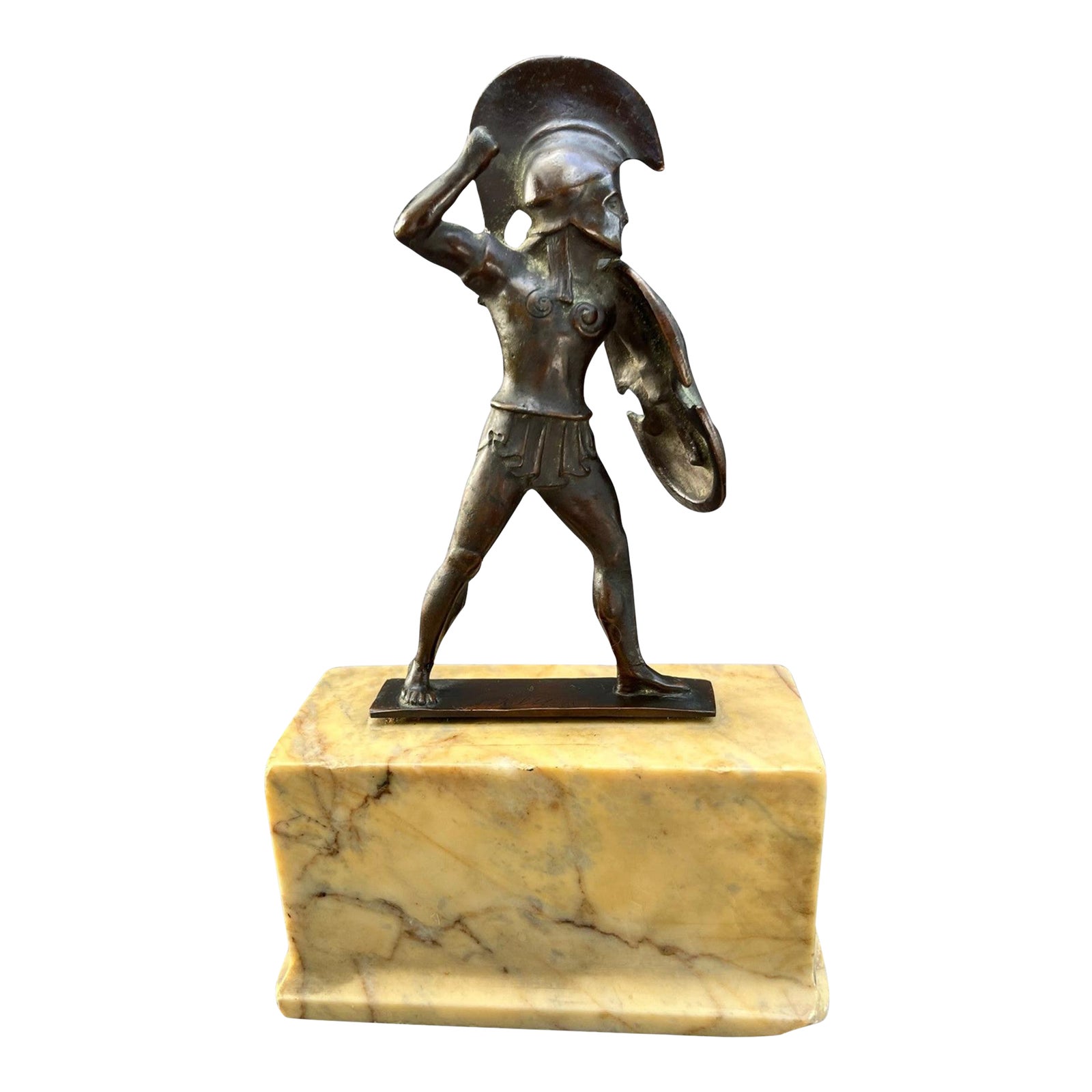 19th Century Bronze Statuette of Achilles After the Antique | Chairish