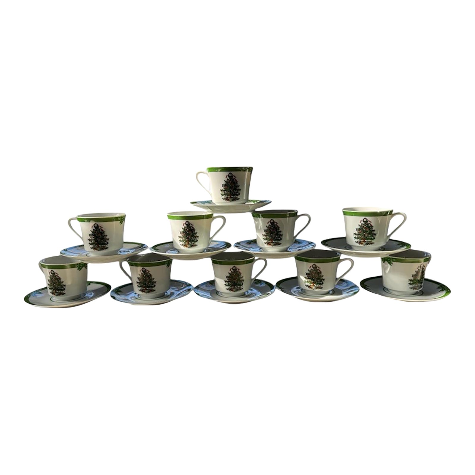 MCM Georges Briard Yule Tide Tea Cups and Saucers Vintage Christmas ...