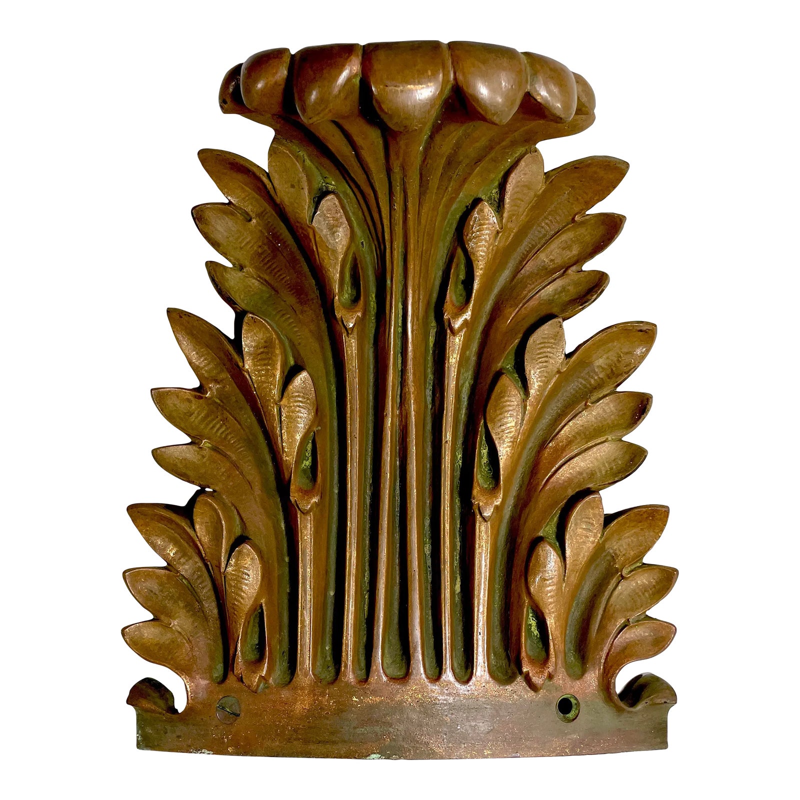 Large Solid Copper Architectural Corinthian Capital / Corbel Featuring ...