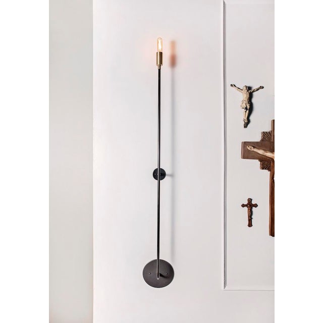 John Beck Paper & Steel Stick Sconce | Chairish