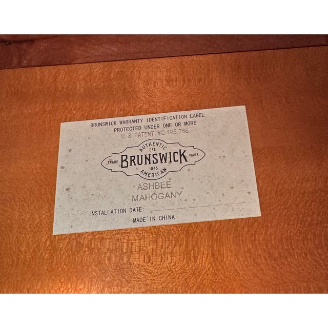 Brunswick Ashbee Pool Table and Cue Rack | Chairish