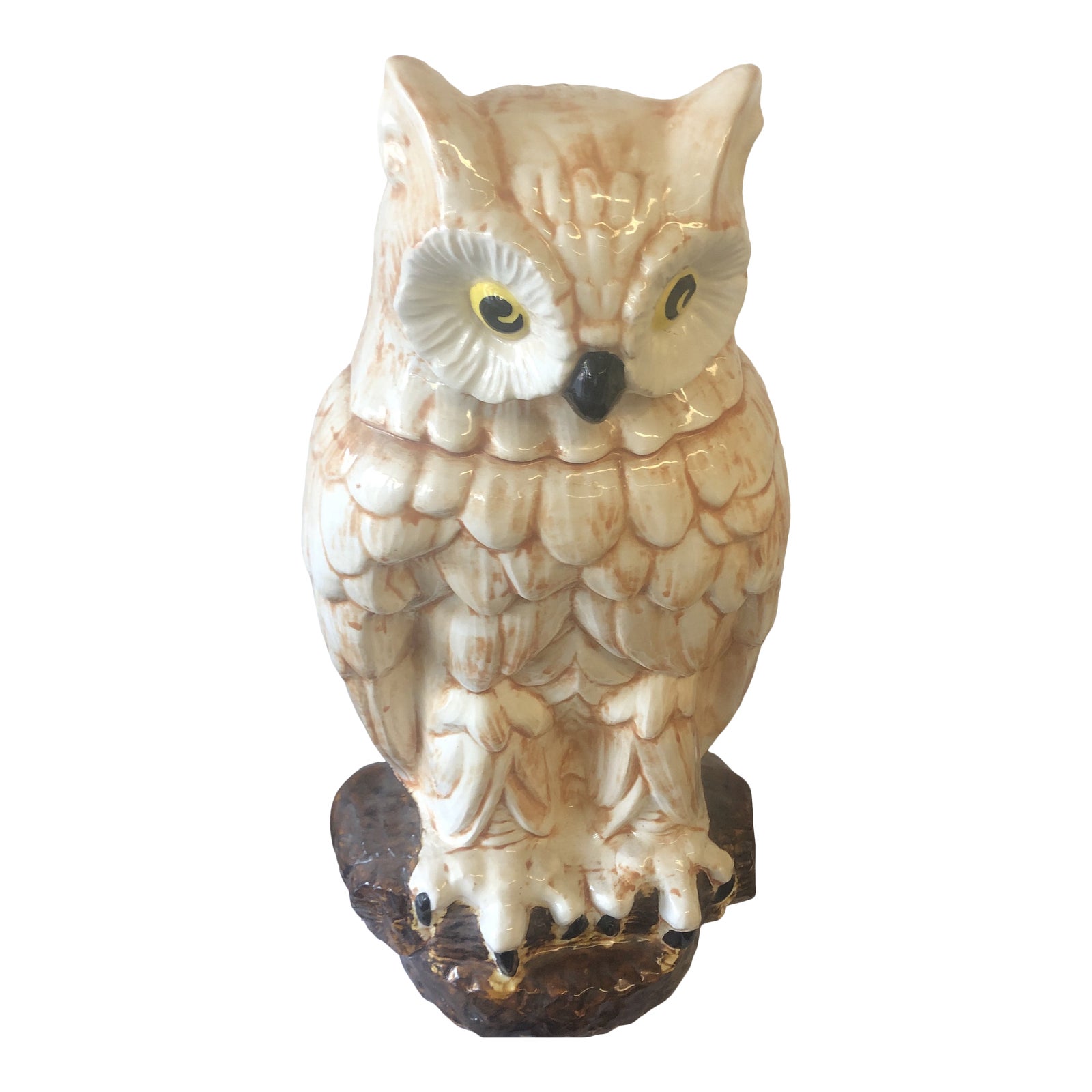 1970s Large Ceramic Owl Statue | Chairish