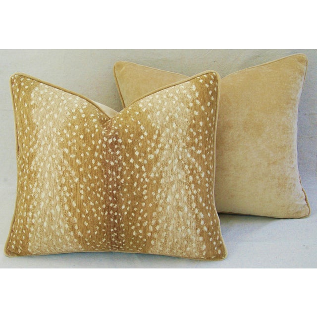 Custom-Tailored Antelope Fawn Spot Velvet Feather/Down Pillows 21" X 18 ...