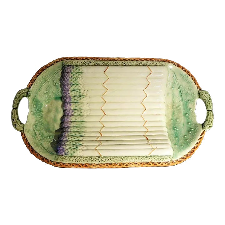 English Majolica Asparagus Cradle, Circa 1870 | Chairish