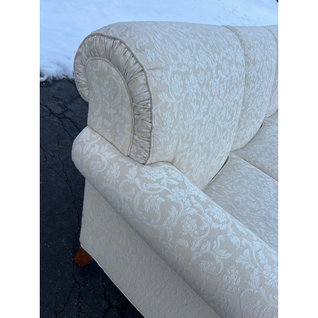 Ethan Allen Traditional Three Cushion Rolled Arm Sofa | Chairish