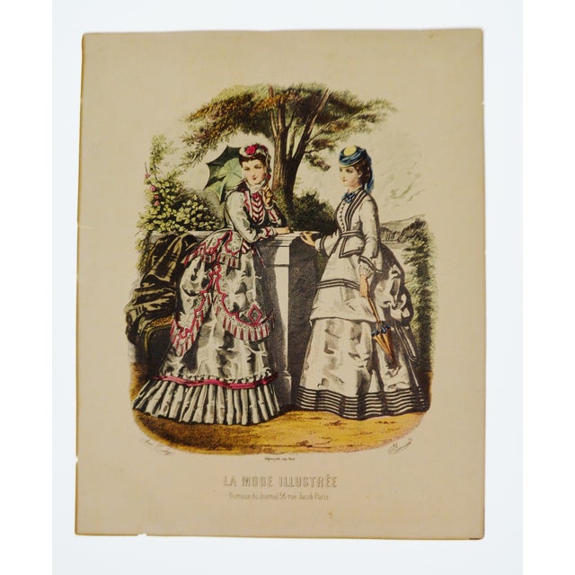 European Fashion Prints on Paper - a Pair | Chairish