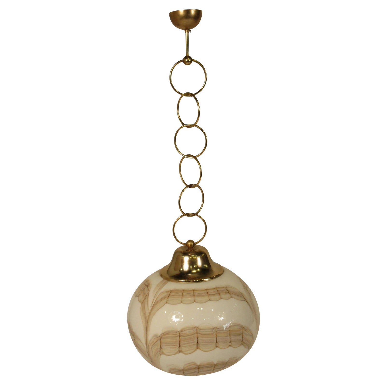 1970s Italian Murano Glass Ball Fixture | Chairish