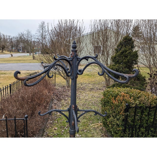 Mid 20th Century Cast Iron Hall Tree | Chairish