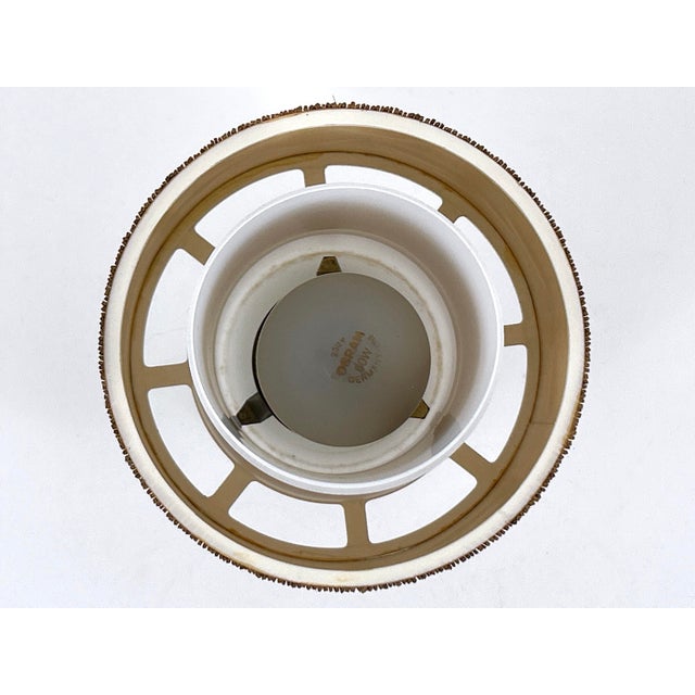 Mid-Century Modern Flush Mount in Aluminum, Glass, and Wood, Germany ...