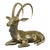 Mid Century Large Cast Brass Ibex Figurine Sculpture | Chairish
