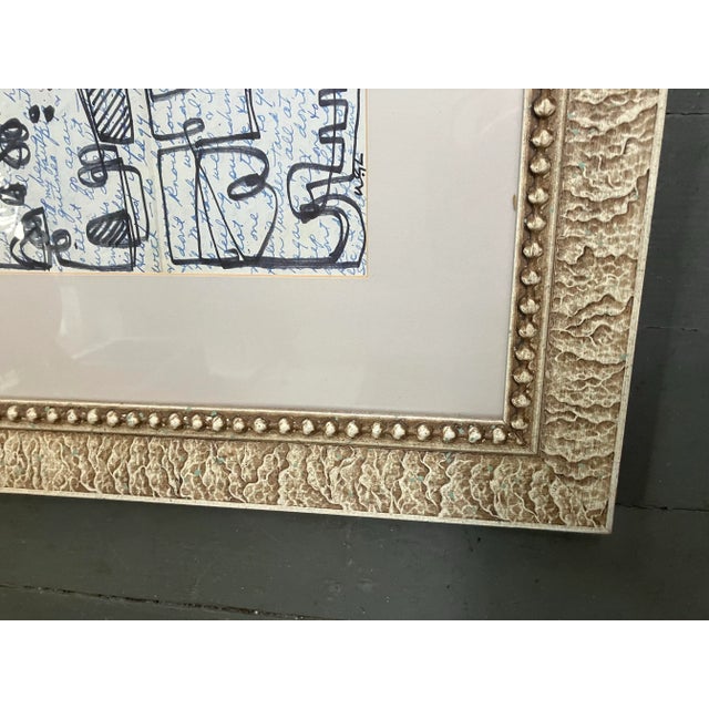 Contemporary Original Wayne Cunningham Abstract Marker Drawing on ...