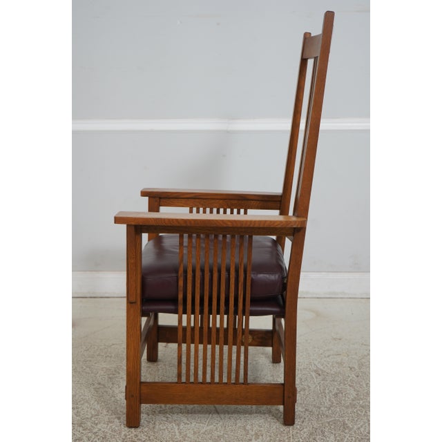 Set of 6 Stickley Oak Mission Style Chairs | Chairish