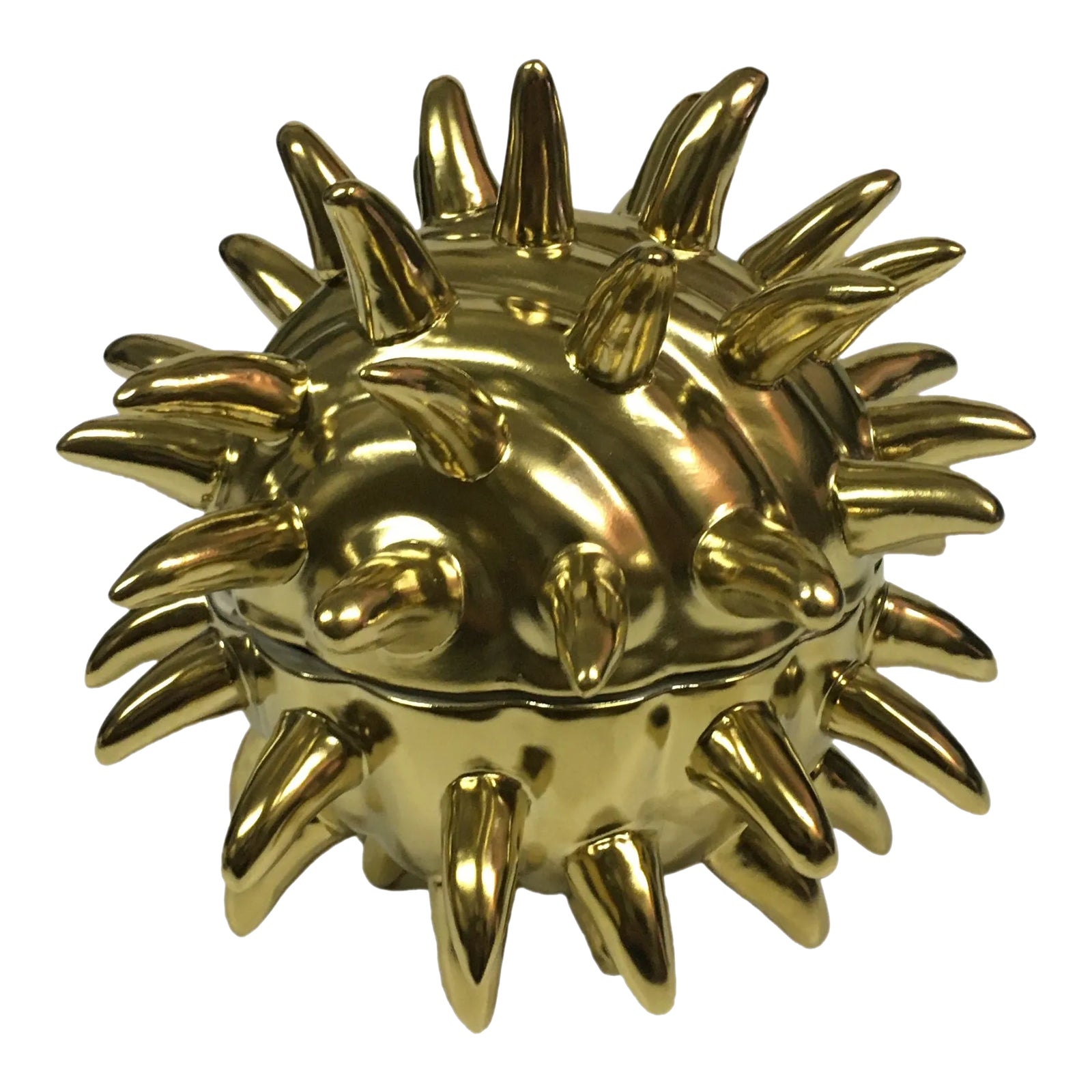Contemporary Spiky Covered Box | Chairish