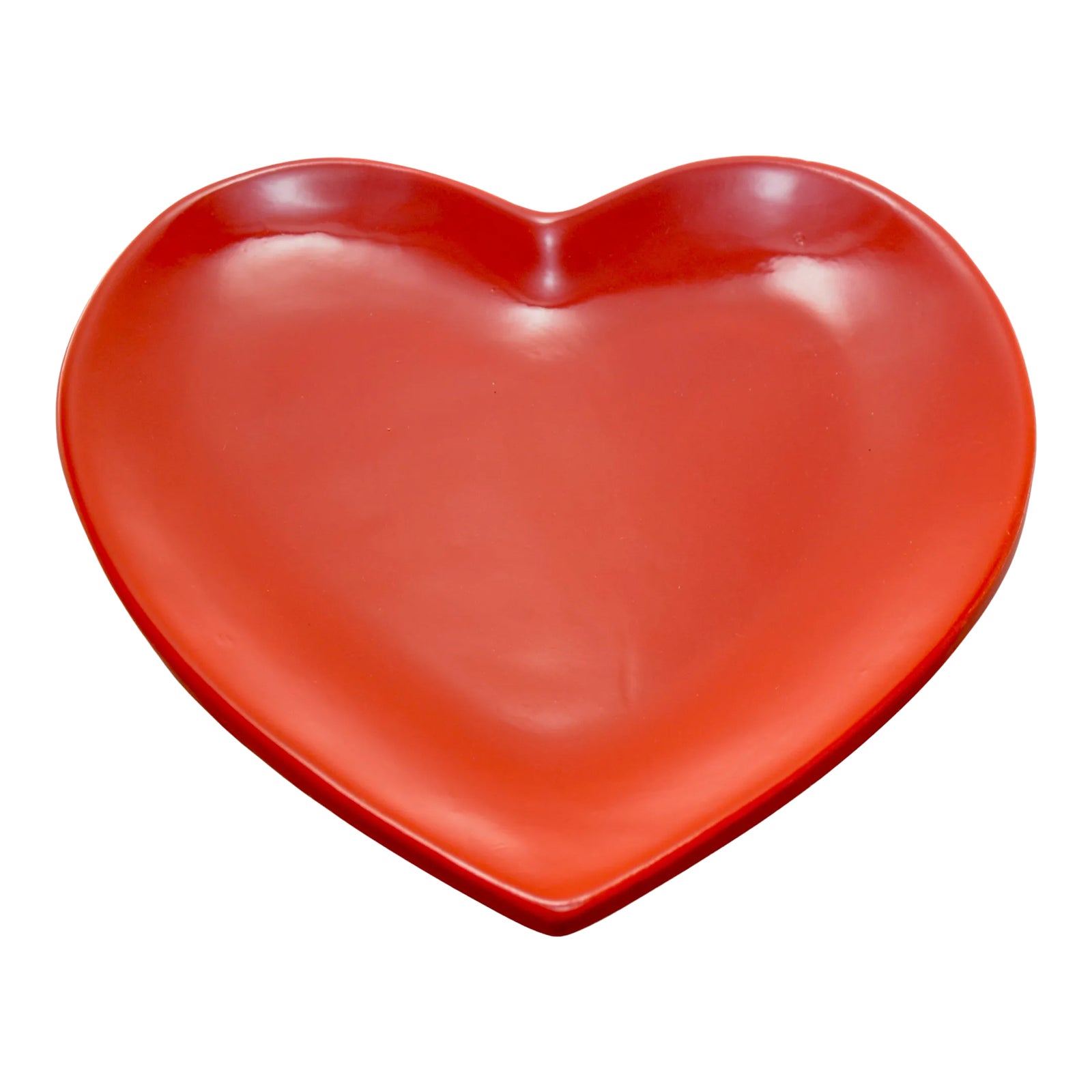 Red Heart 8” Ceramic Plates, Set of 4 | Chairish